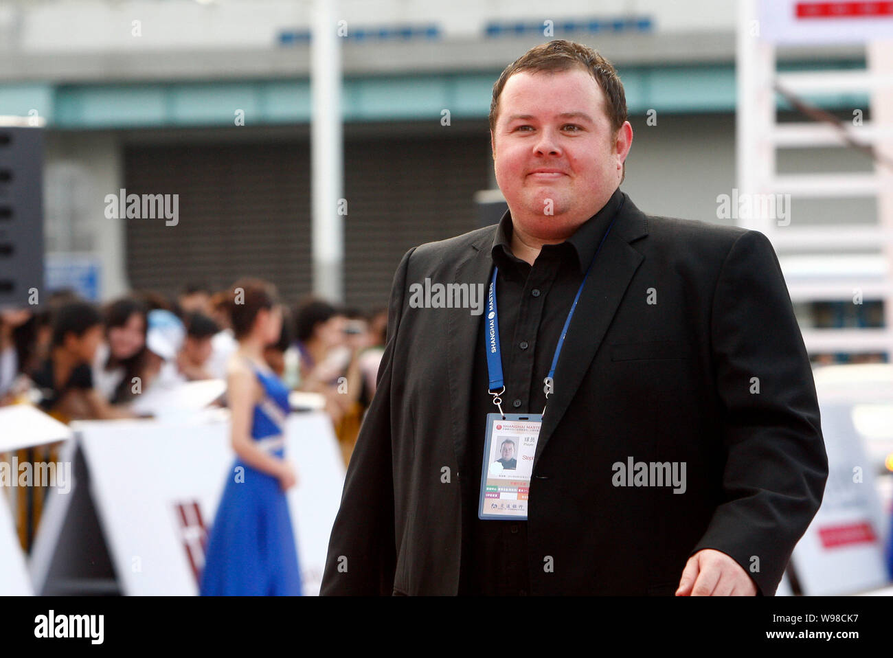 English snooker player Stephen Lee is pictured during a red carpet show ...