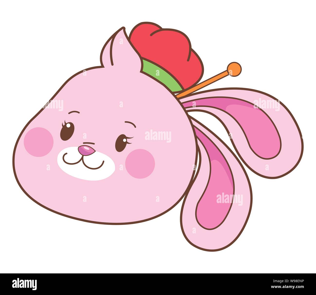 Mid autumn rabbit face cartoon Stock Vector Image & Art - Alamy