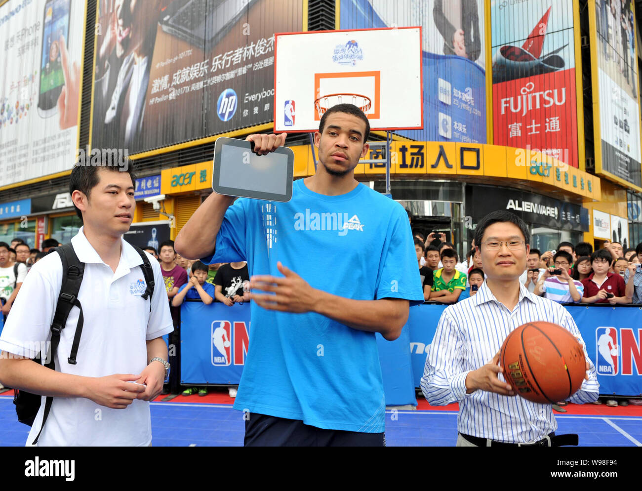 NBA player JaVale McGee of Washington Wizards attends the opening ...
