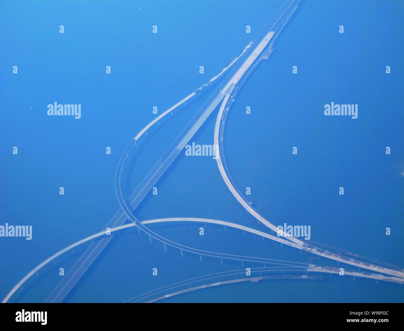 --FILE--This undated photo shows the aerial view of the Jiaozhou Bay ...