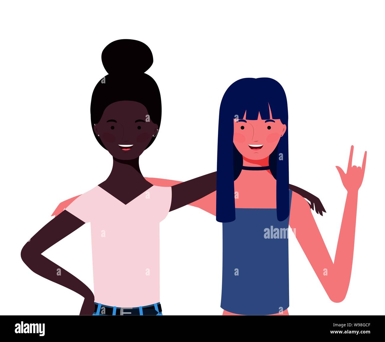 young women on white background Stock Vector Image & Art - Alamy