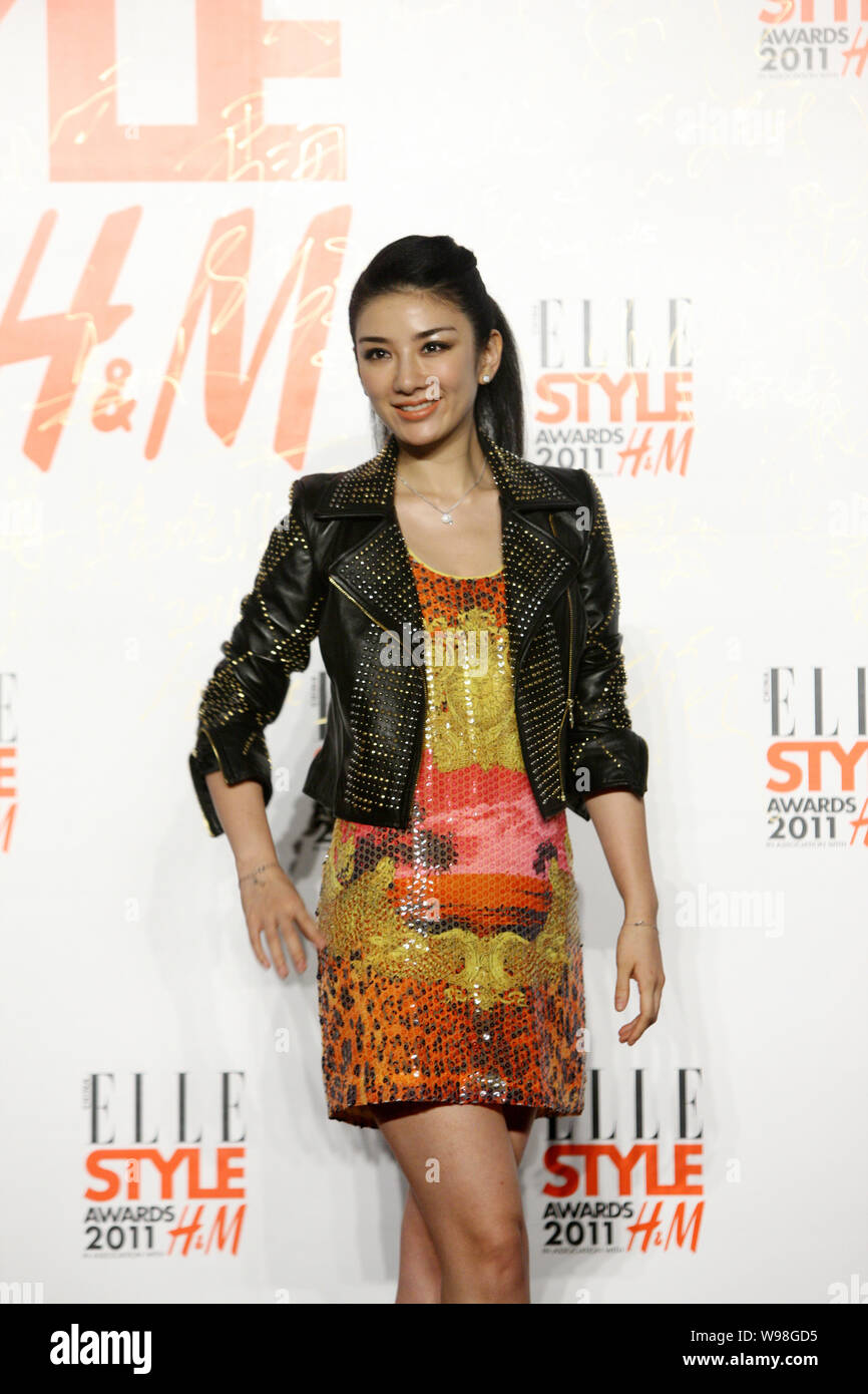 Chinese actress Huang Yi attends the Elle Style Awards 2011 ceremony in ...