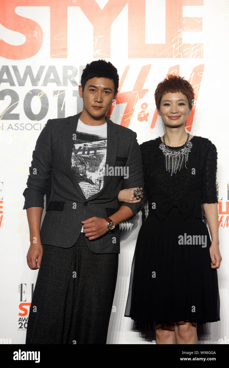 Chinese actor Lu Yi and Xiao Xue, editor-in-chief of Elle China ...