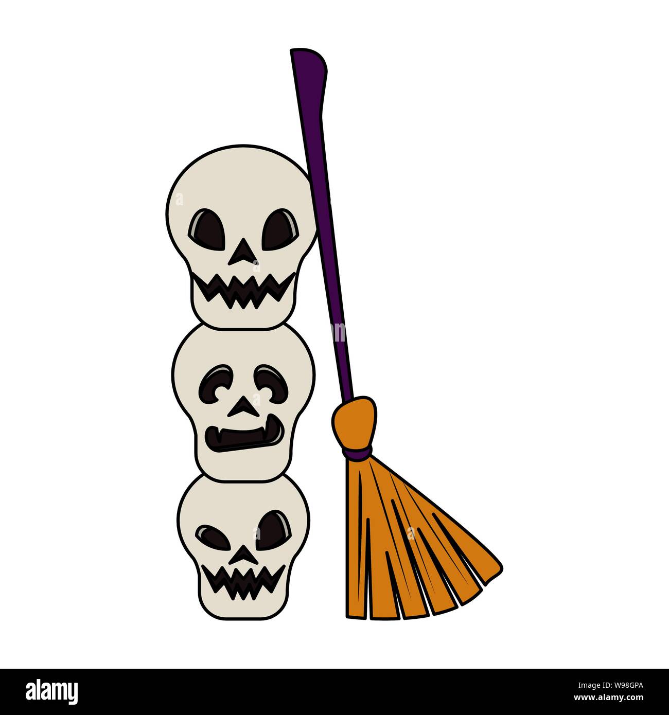 halloween october scary celebration cartoon Stock Vector Image & Art ...