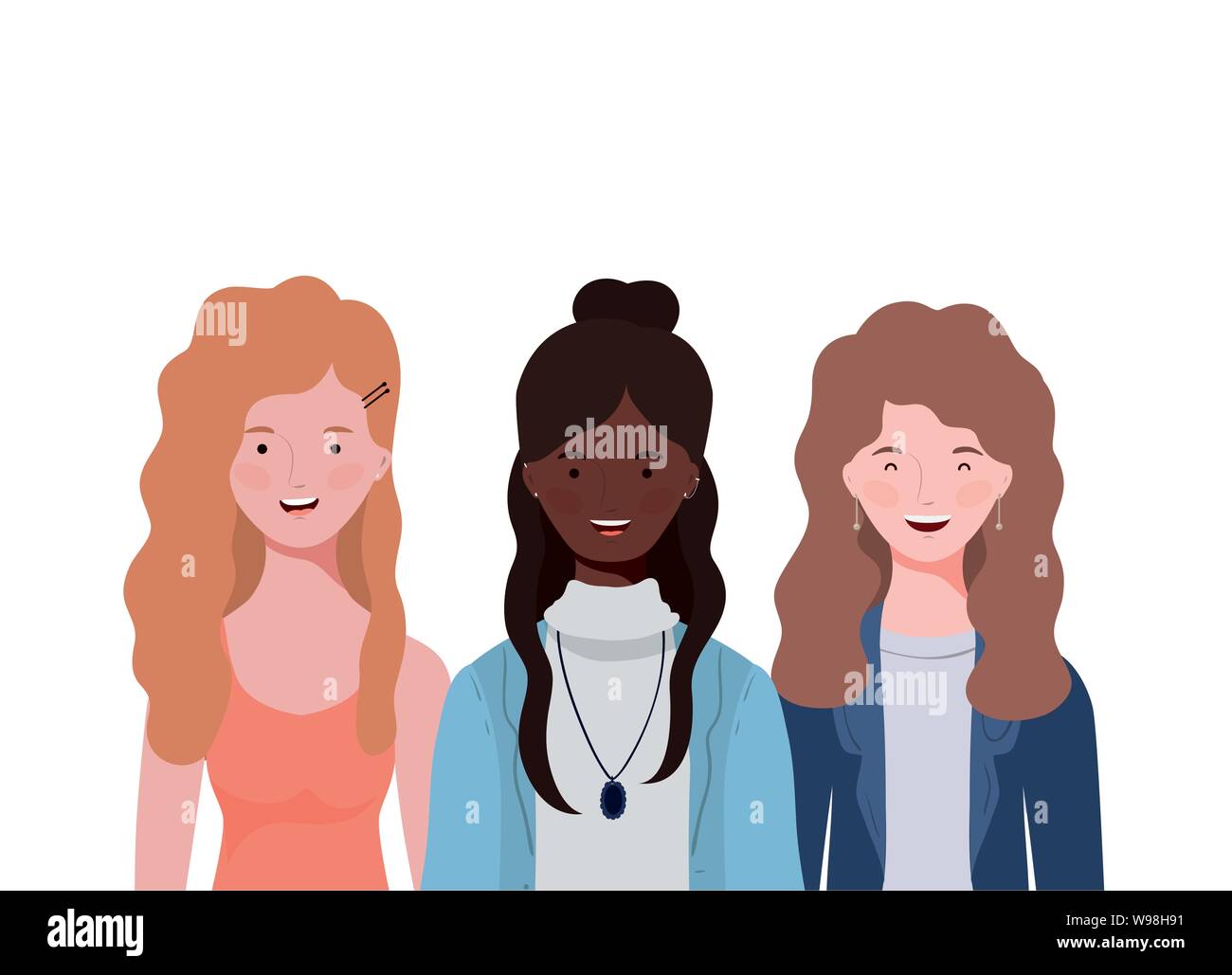 young women on white background Stock Vector Image & Art - Alamy