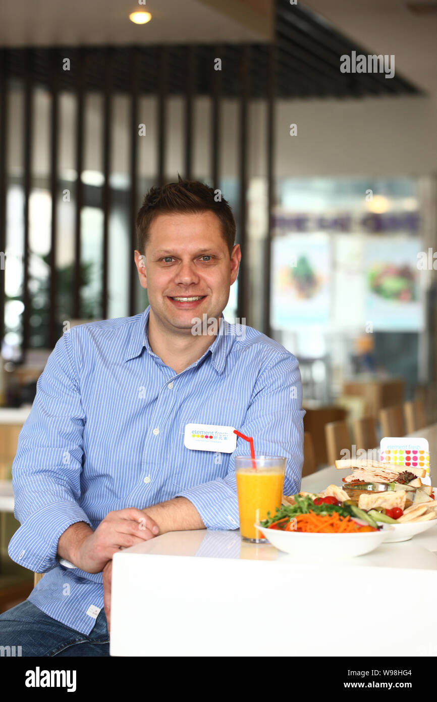 --File--Scott Minoie, Founder and CEO of Element Fresh, poses at a ...