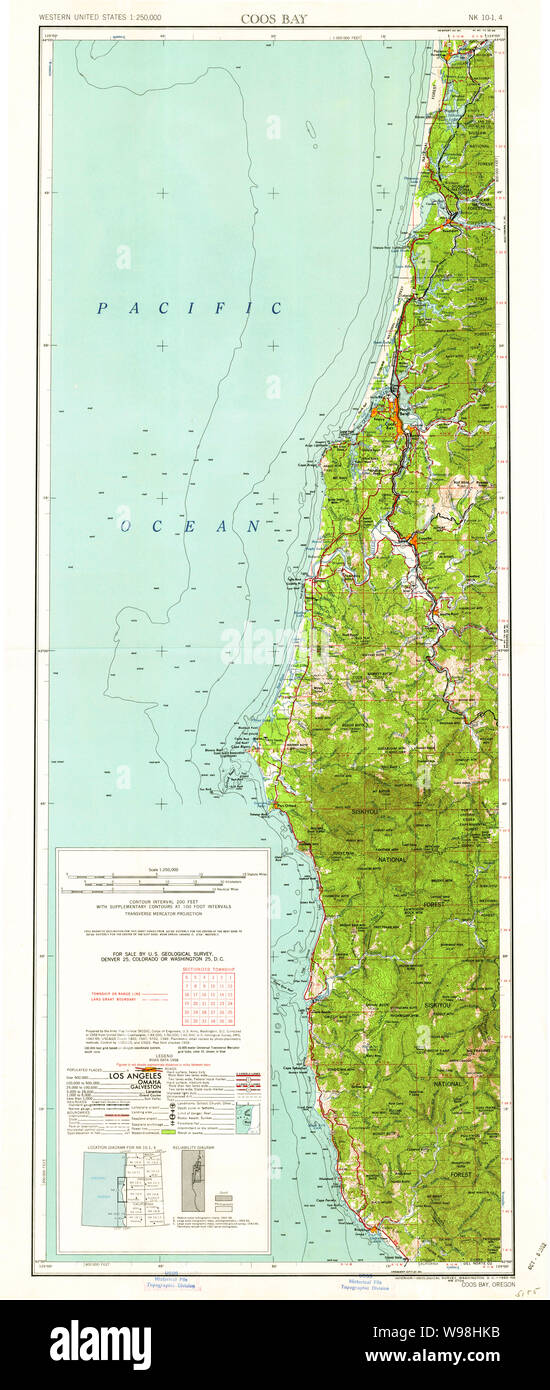 Coos bay oregon map hi-res stock photography and images - Alamy