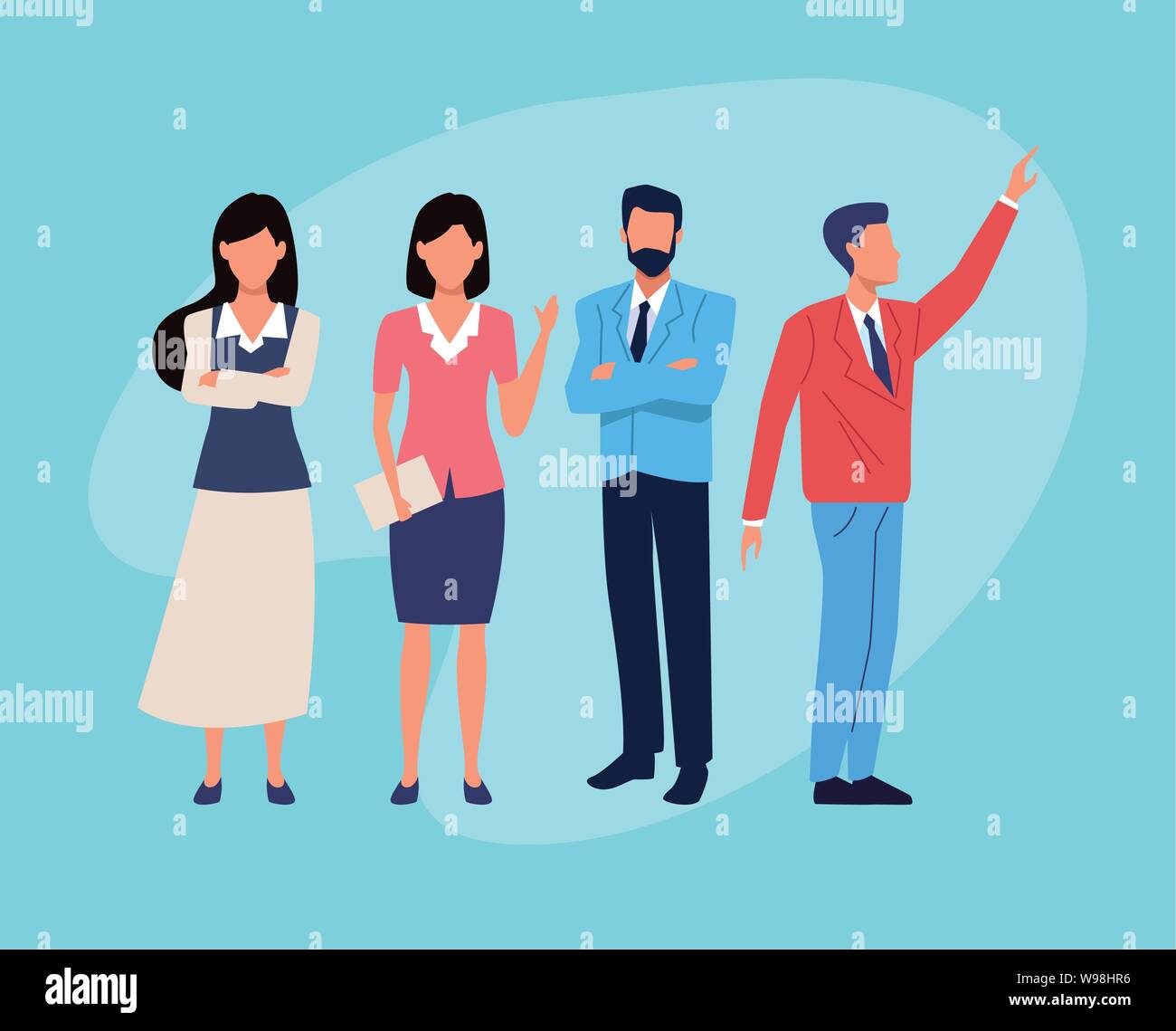 Executive business workers characters avatars Stock Vector Image & Art ...