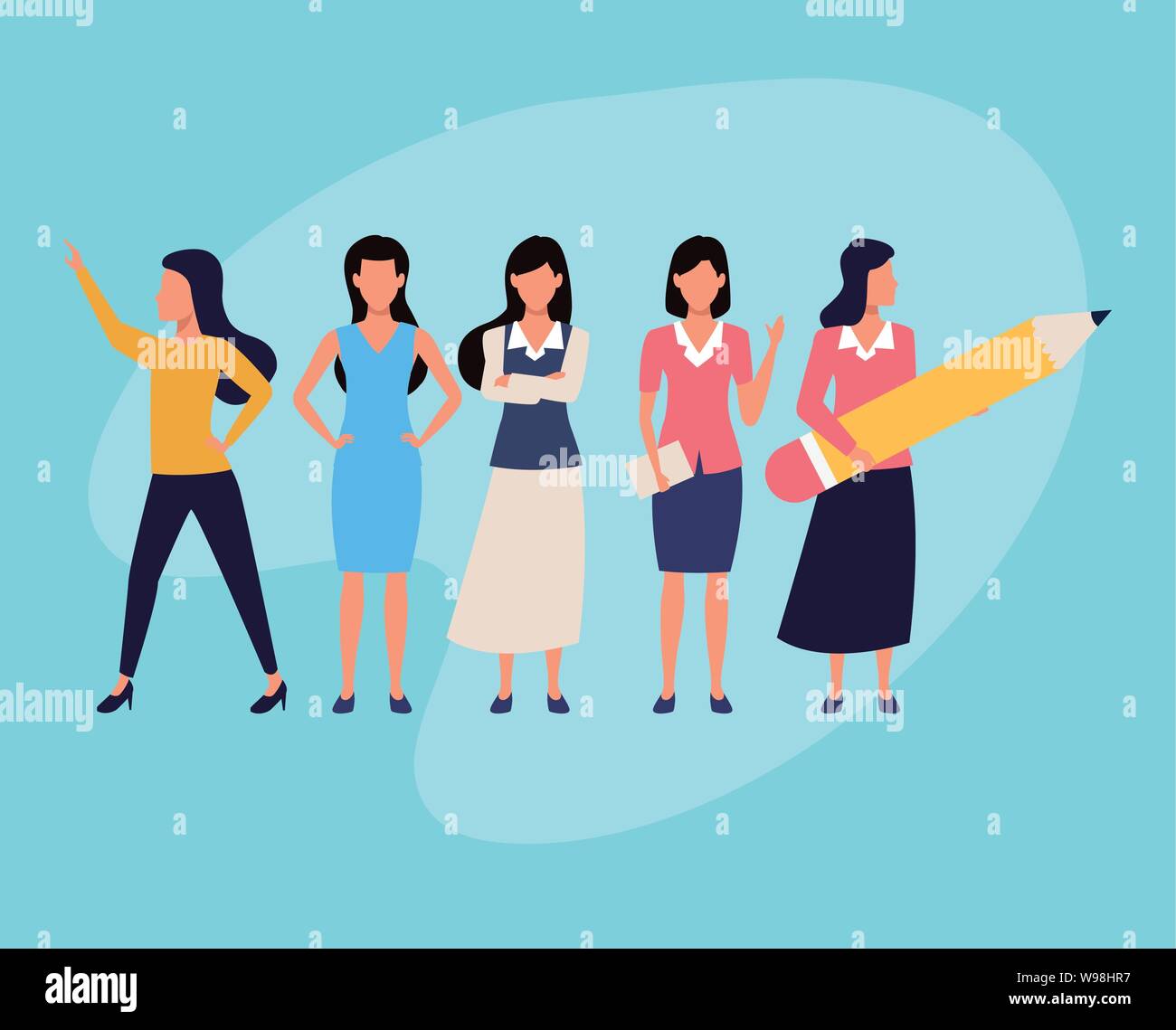 Executive business workers characters avatars Stock Vector Image & Art ...