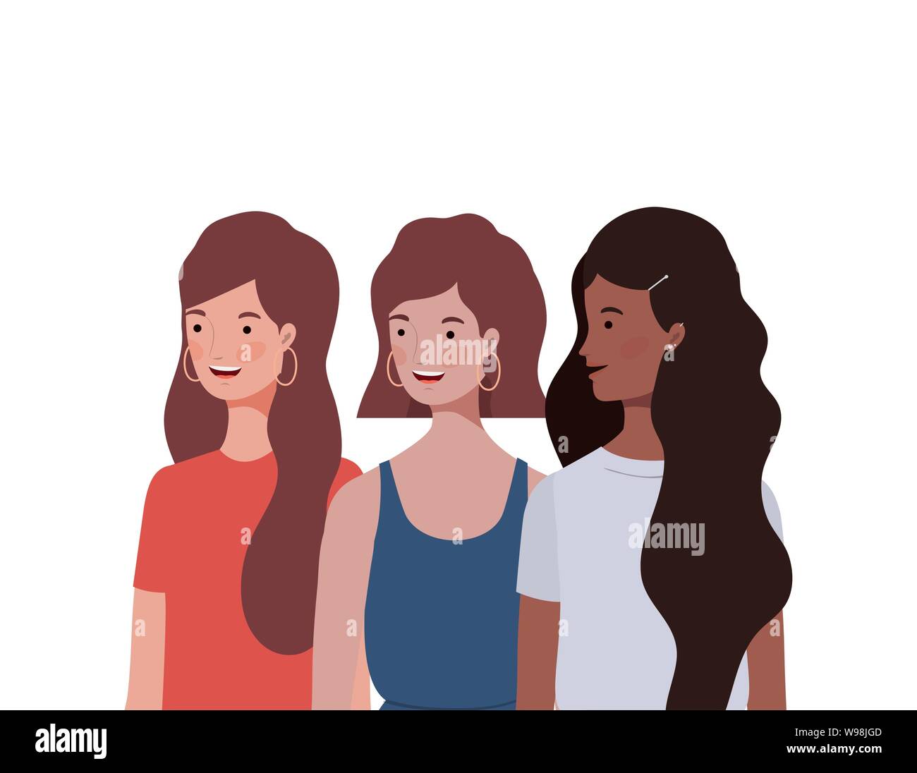 young women on white background Stock Vector Image & Art - Alamy