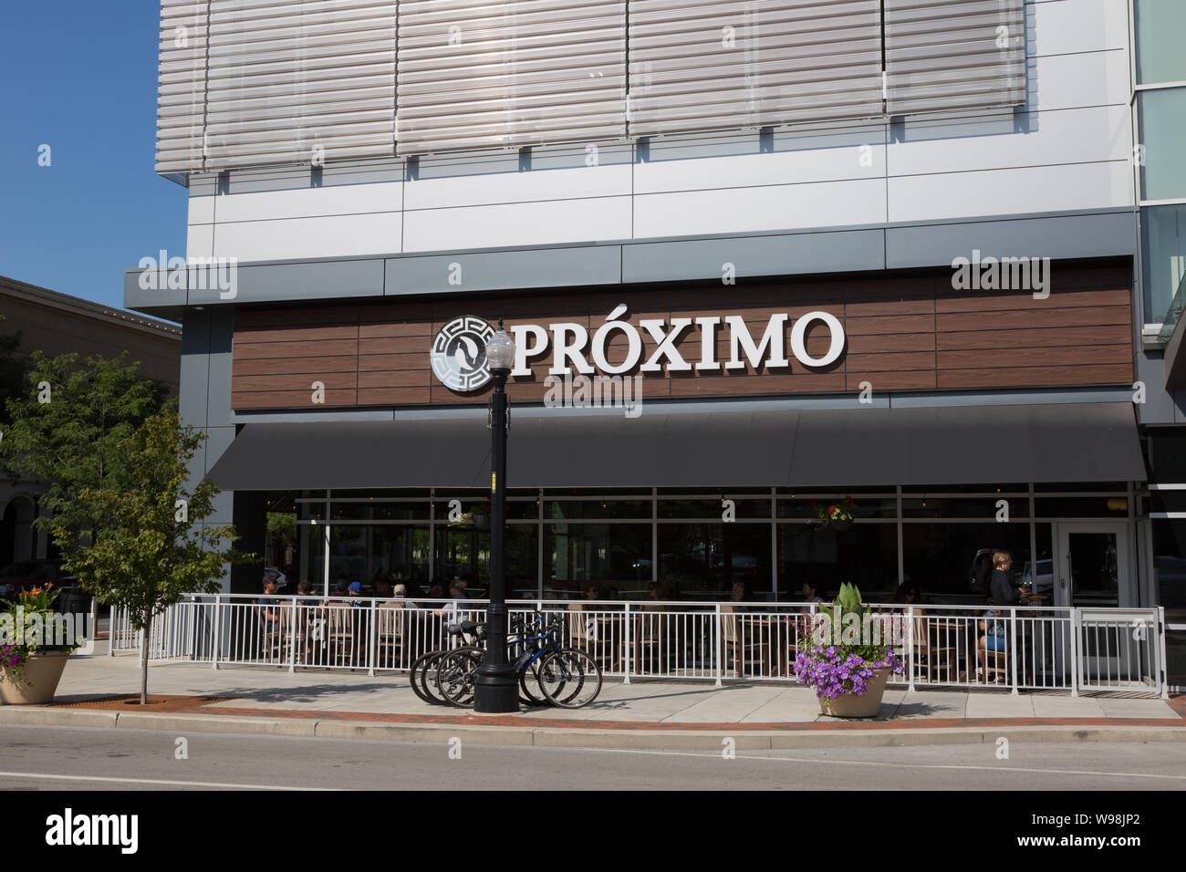 The facade of the trendy Próximo Restaurant in downtown Fort Wayne ...
