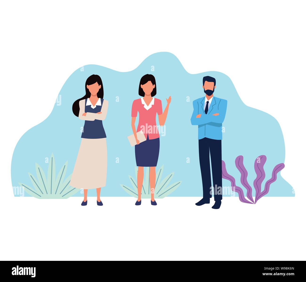 Business people working faceless cartoons Stock Vector Image & Art - Alamy