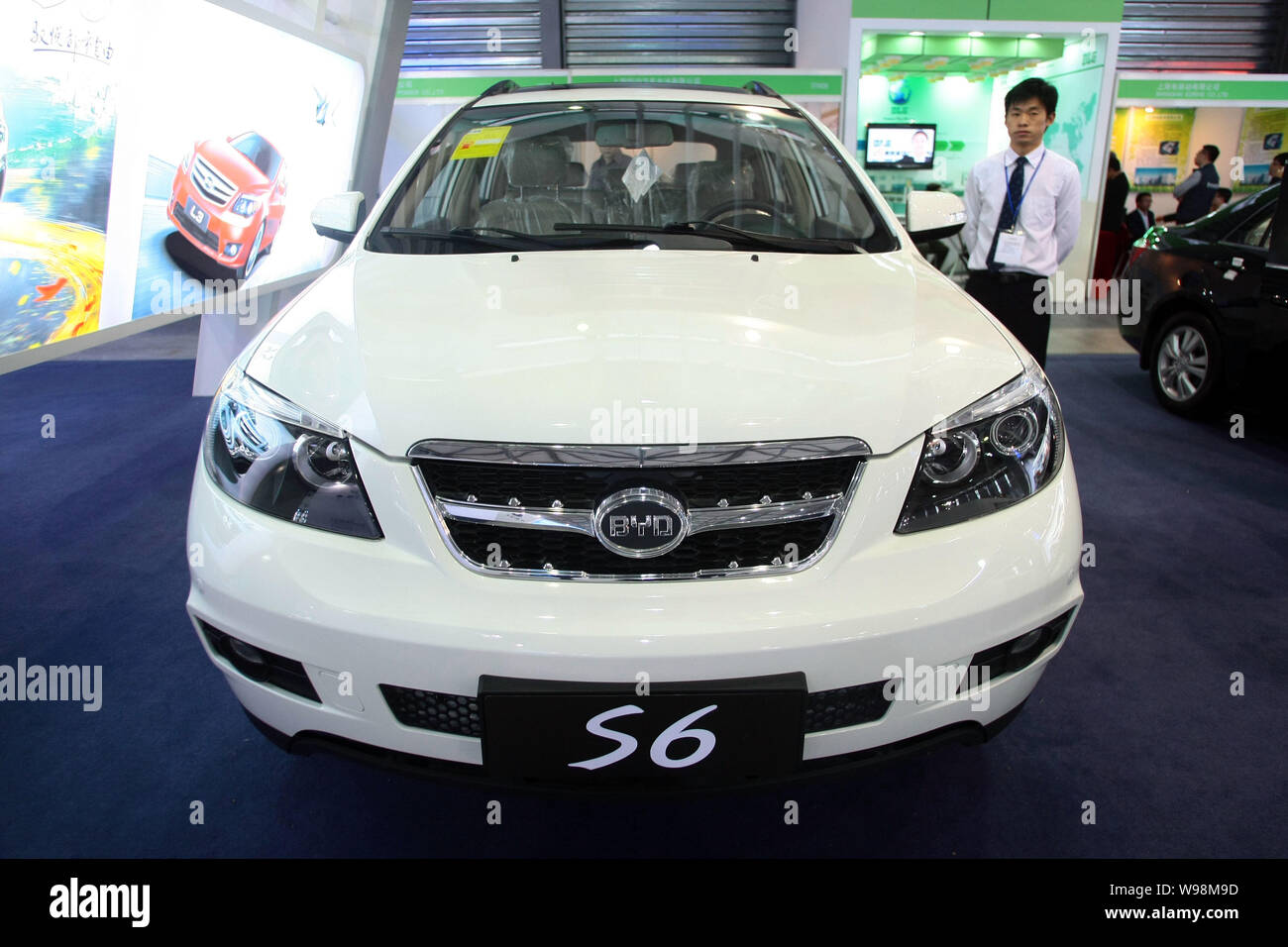 --File--A BYD S6 is on diplay during an auto show in Shanghai, China, 1 ...