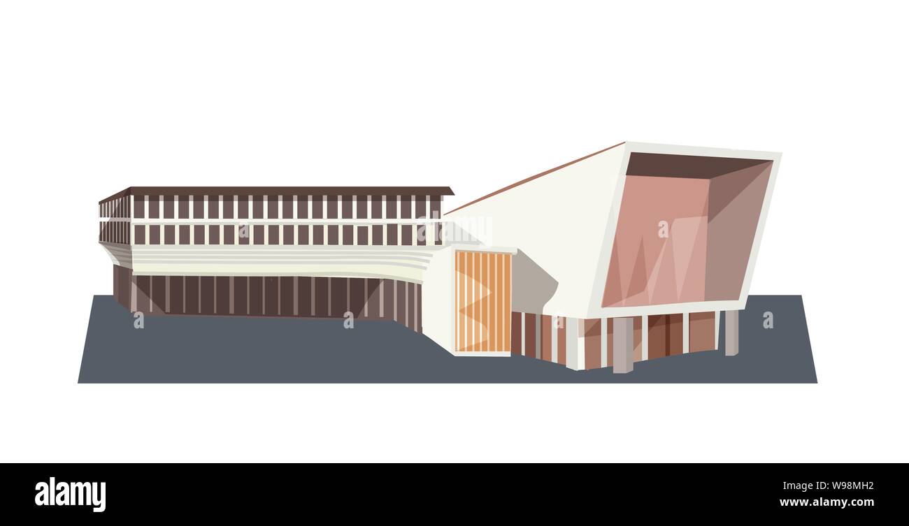 Library exterior view Stock Vector Images - Alamy