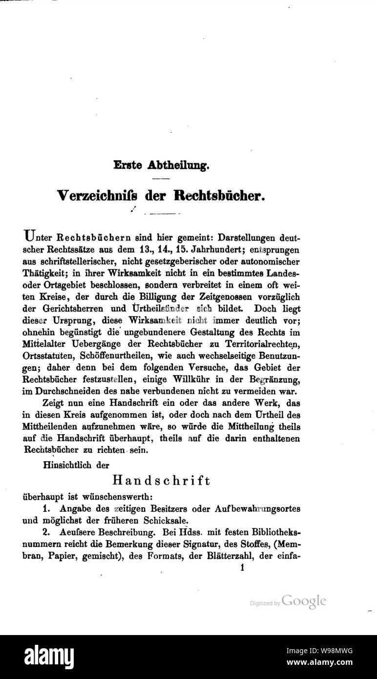 Deutsche Rechtsbücher des Mittelalters 009 Stock Photo - Alamy