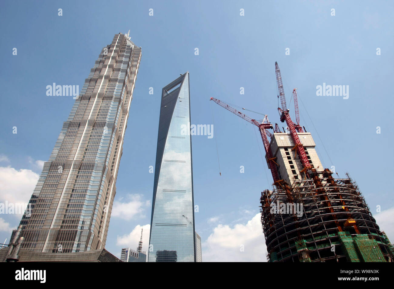 Shanghai World Financial Center Under Construction The World's Second