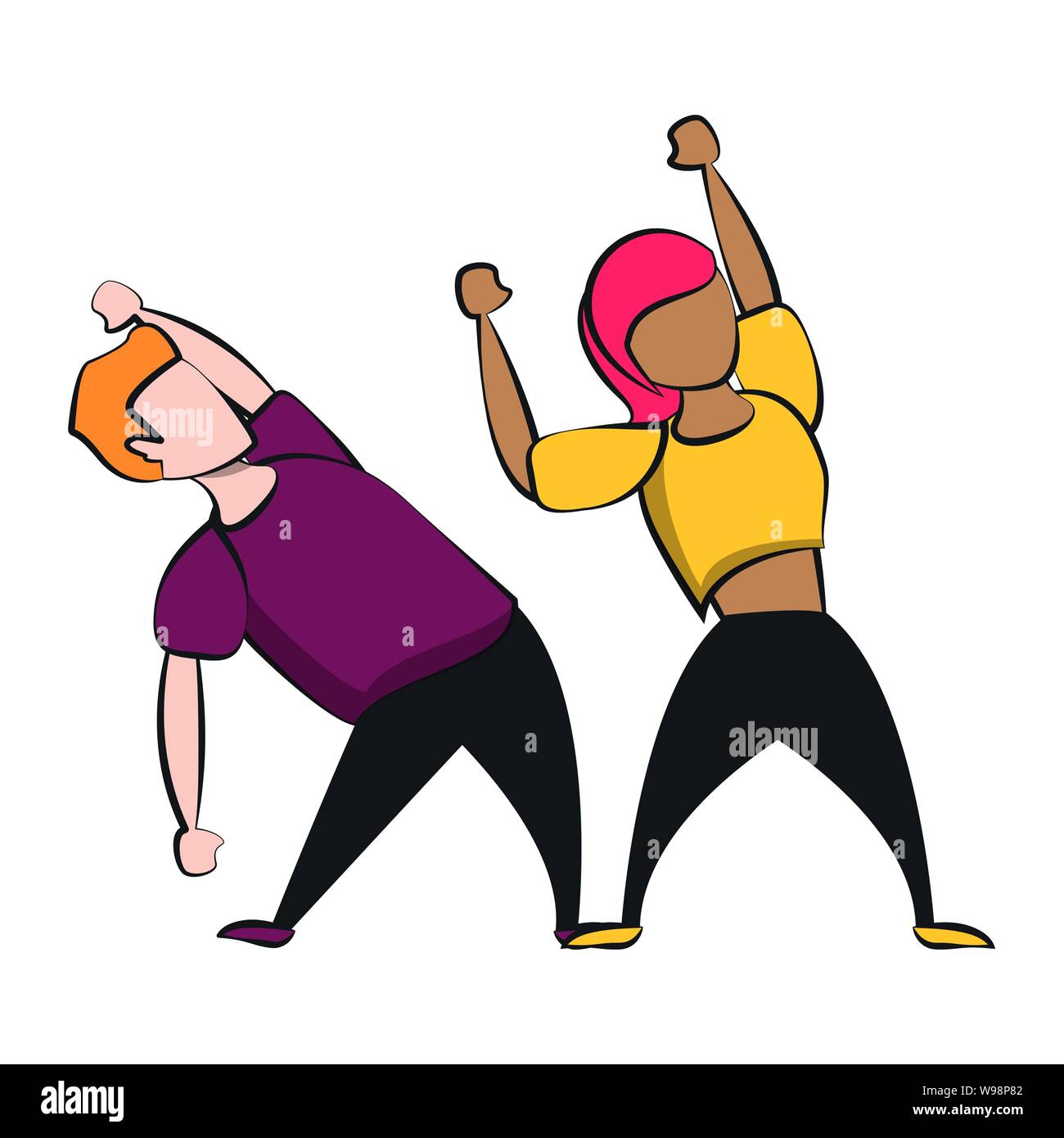 fitness sport heatlhy lifestyle cartoon Stock Vector Image & Art - Alamy