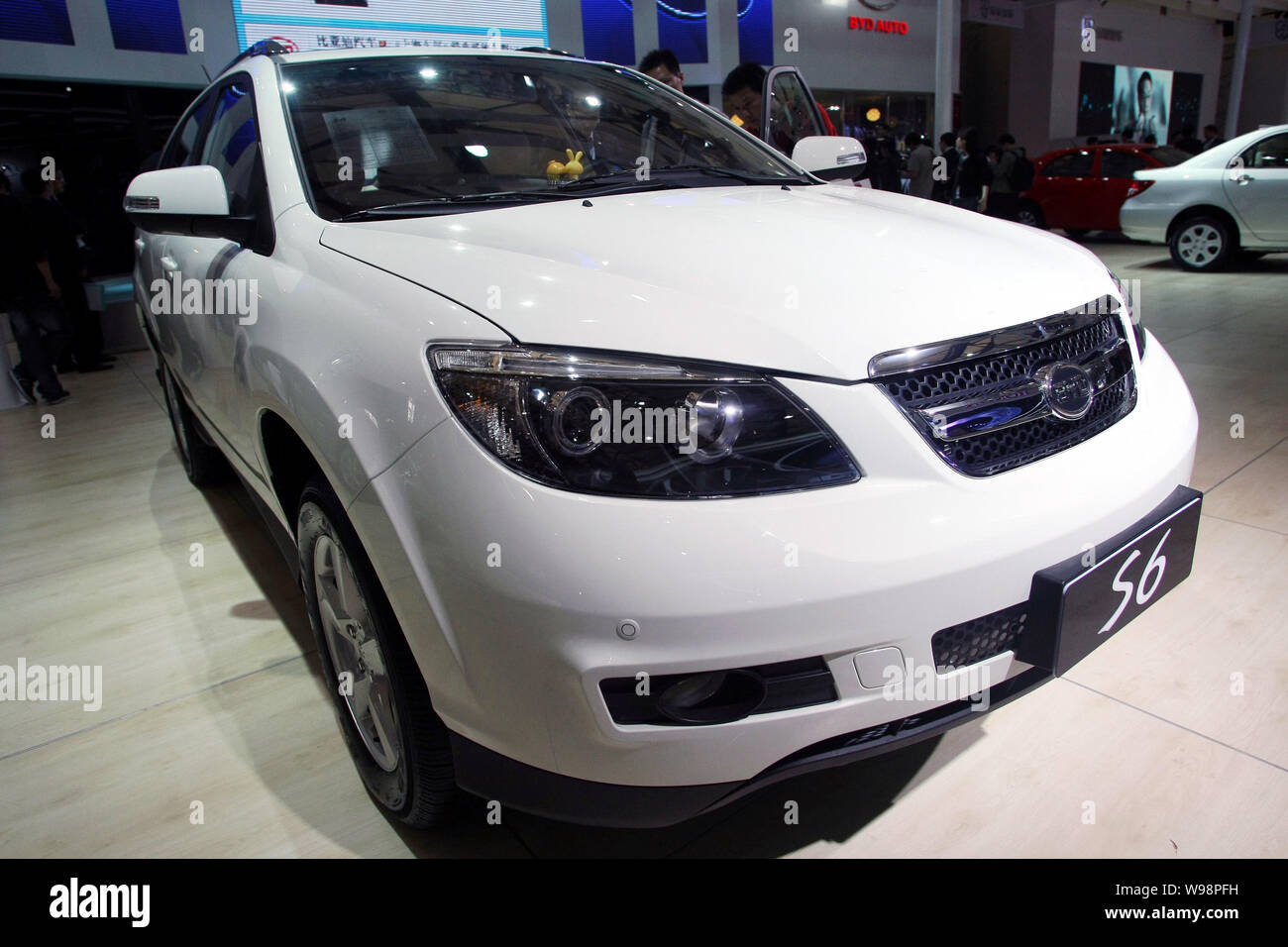 The BYD S6 is seen on display at the 14th Shanghai International ...