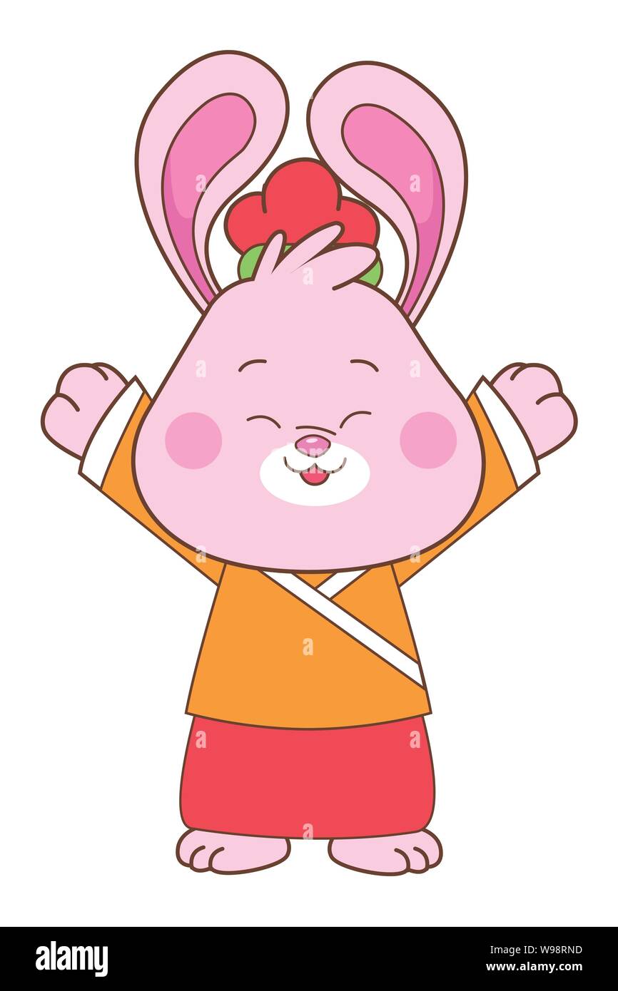Mid autumn cute rabbit cartoon Stock Vector Image & Art - Alamy