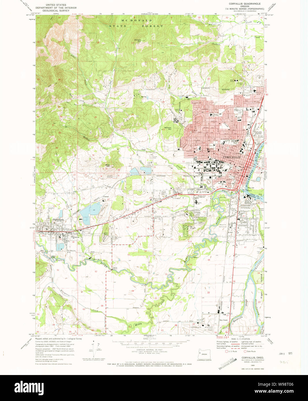 Map of corvallis oregon hi-res stock photography and images - Alamy