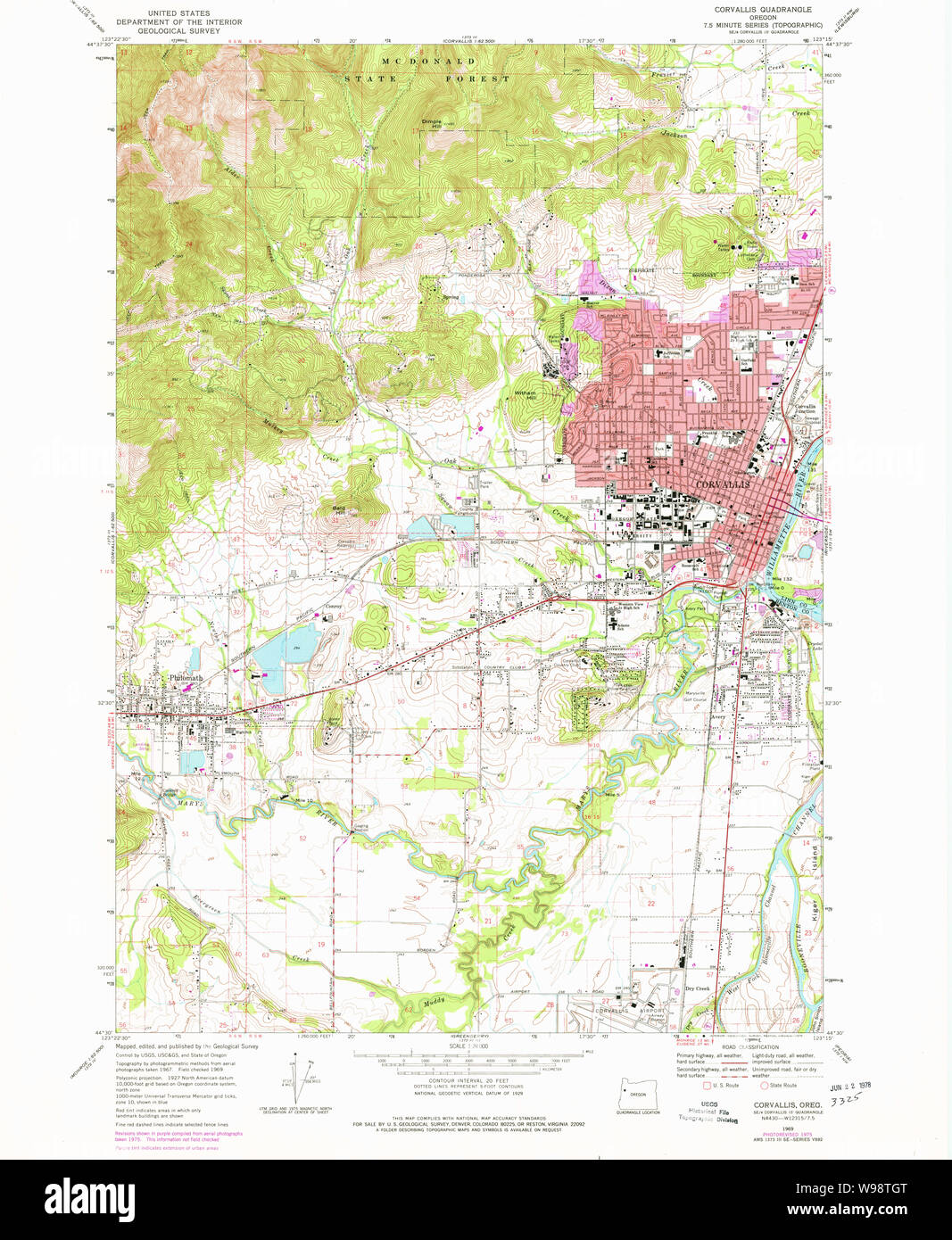Map of corvallis hi-res stock photography and images - Alamy