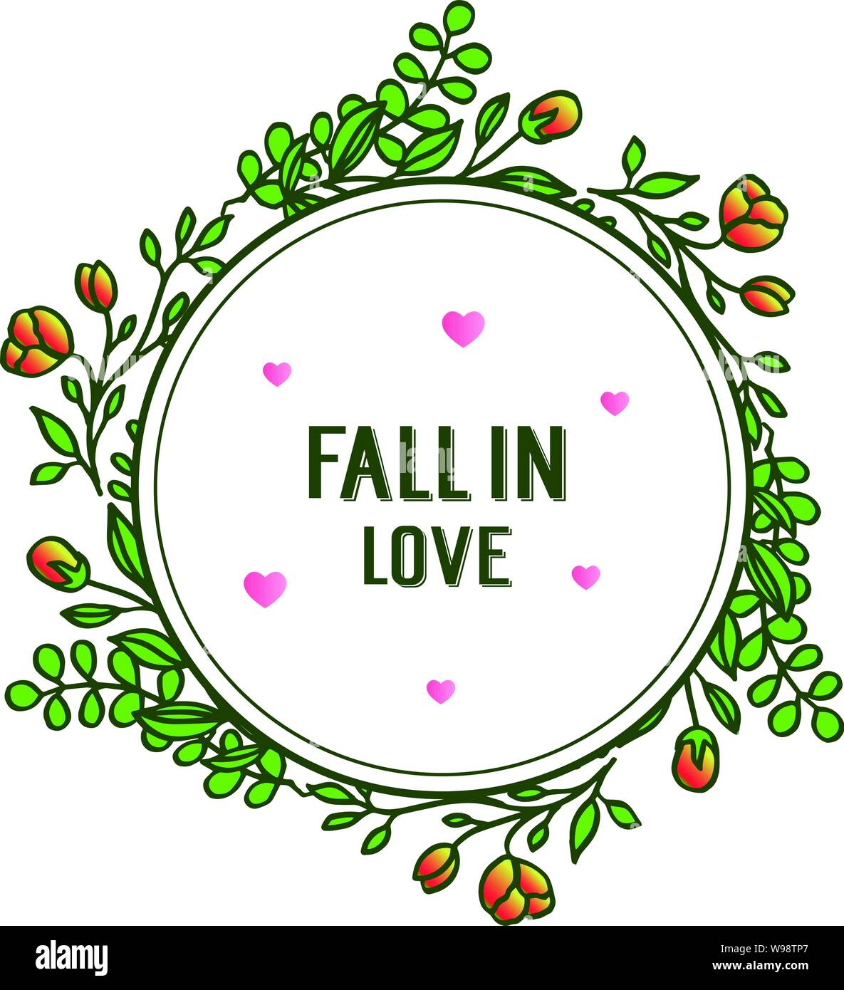 Border of cute drawing leaf floral frame, for template of card fall in ...