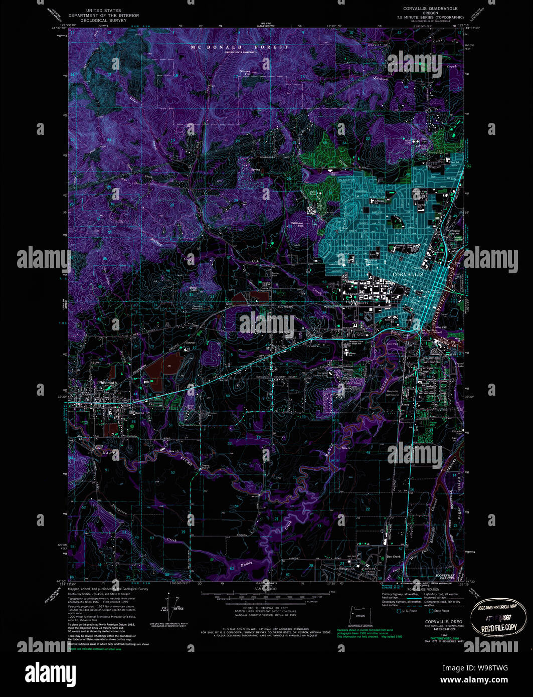 Map of corvallis hi-res stock photography and images - Alamy