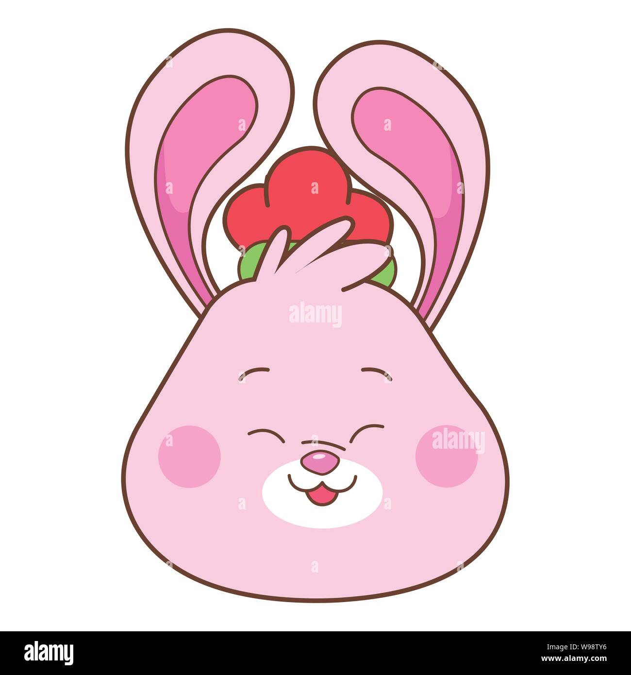 Mid autumn rabbit face cartoon Stock Vector Image & Art - Alamy