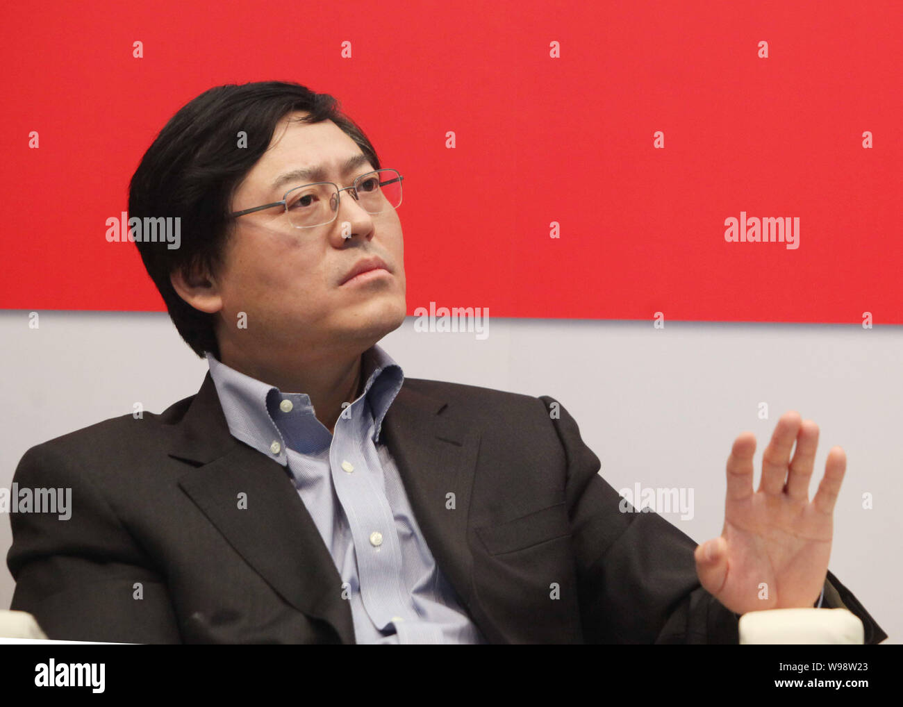 Yang Yuanqing, chairman and CEO of Lenovo is pictured at a press ...