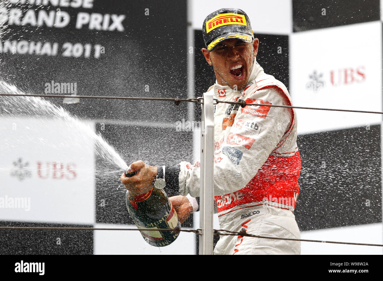 British F1 driver Lewis Hamilton of the McLaren-Mercedes team ...
