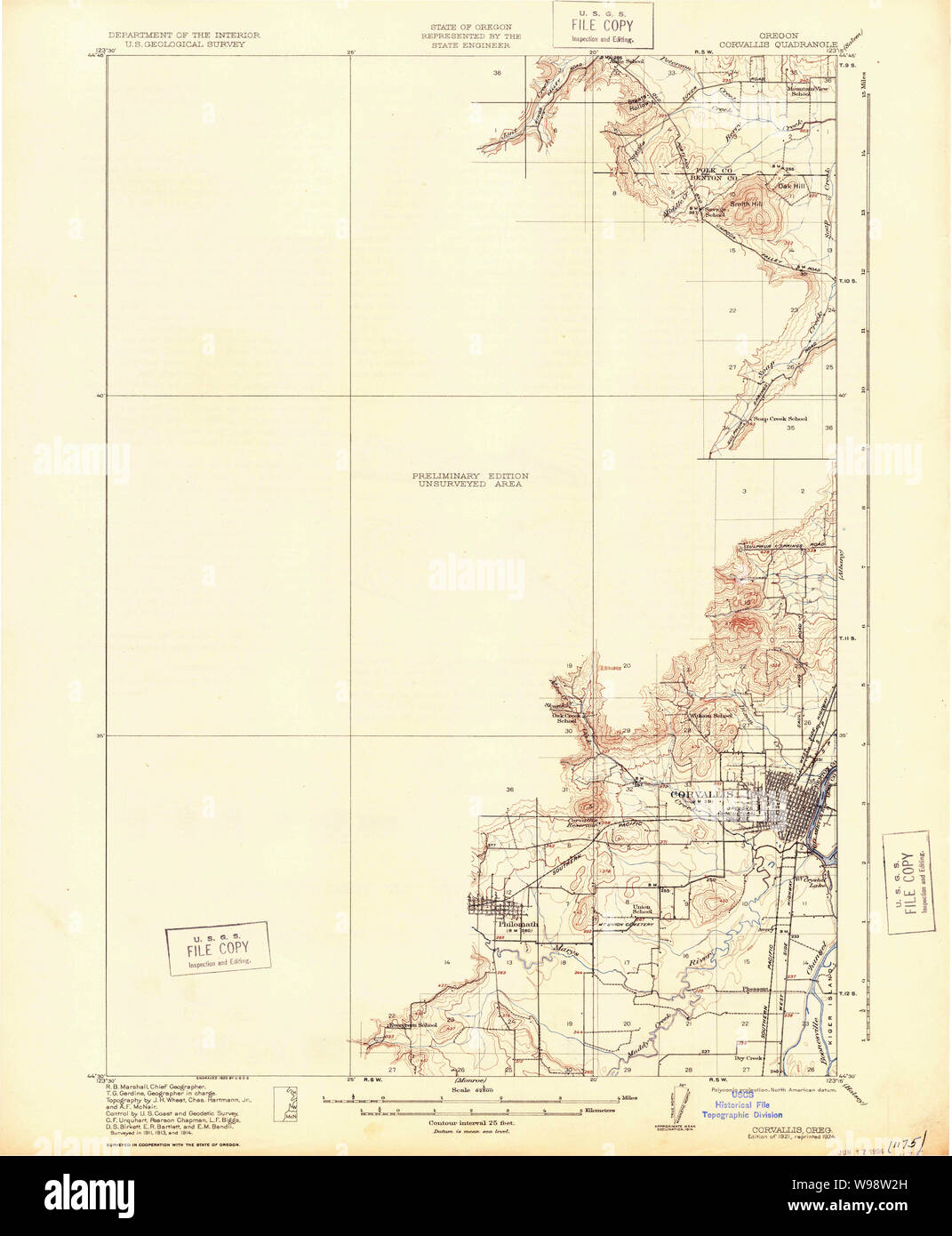 Map of corvallis hi-res stock photography and images - Alamy