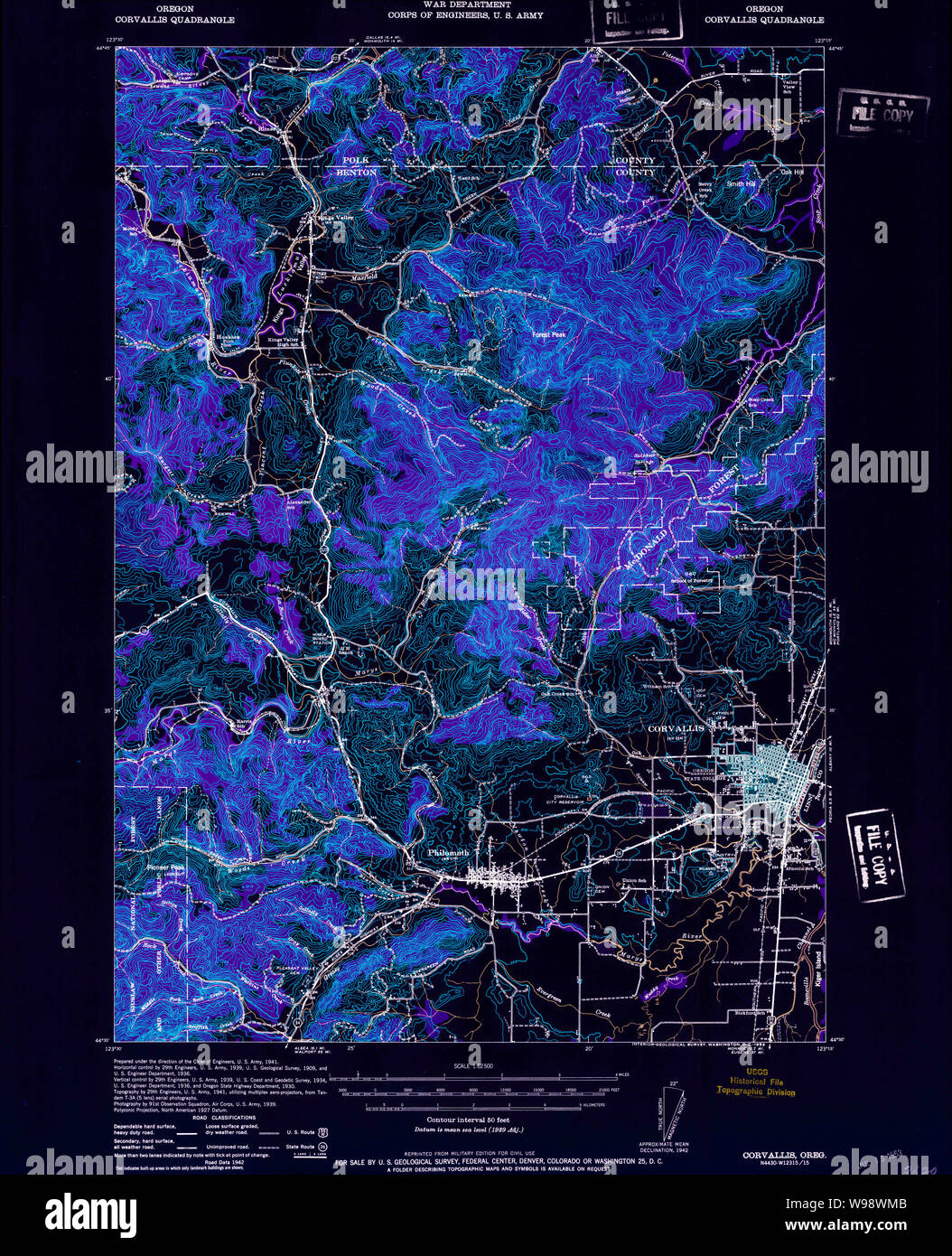 Map of corvallis hi-res stock photography and images - Alamy