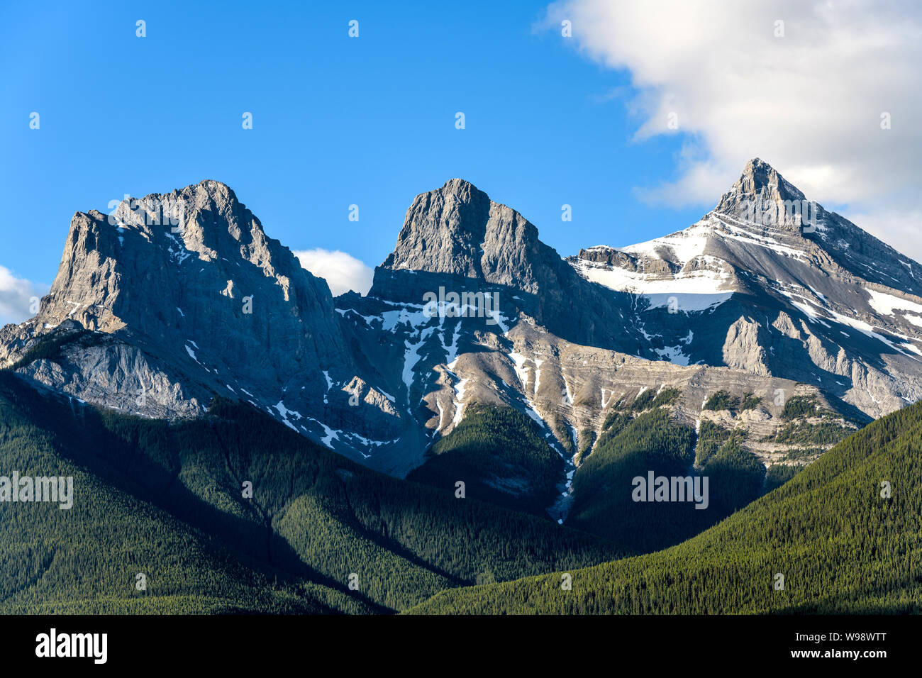 Three Sisters Mountains Canmore High Resolution Stock Photography and ...