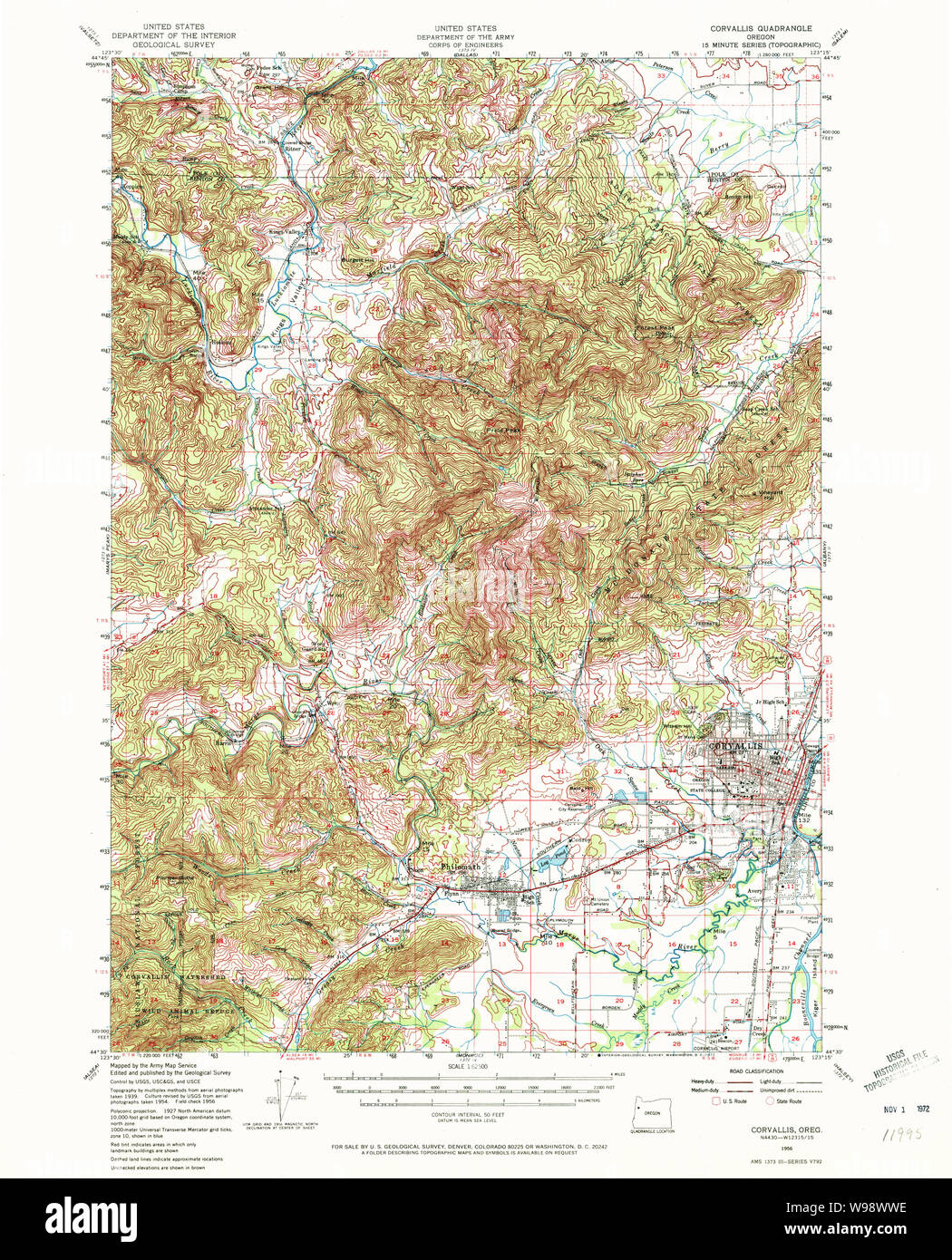 Map of corvallis hi-res stock photography and images - Alamy