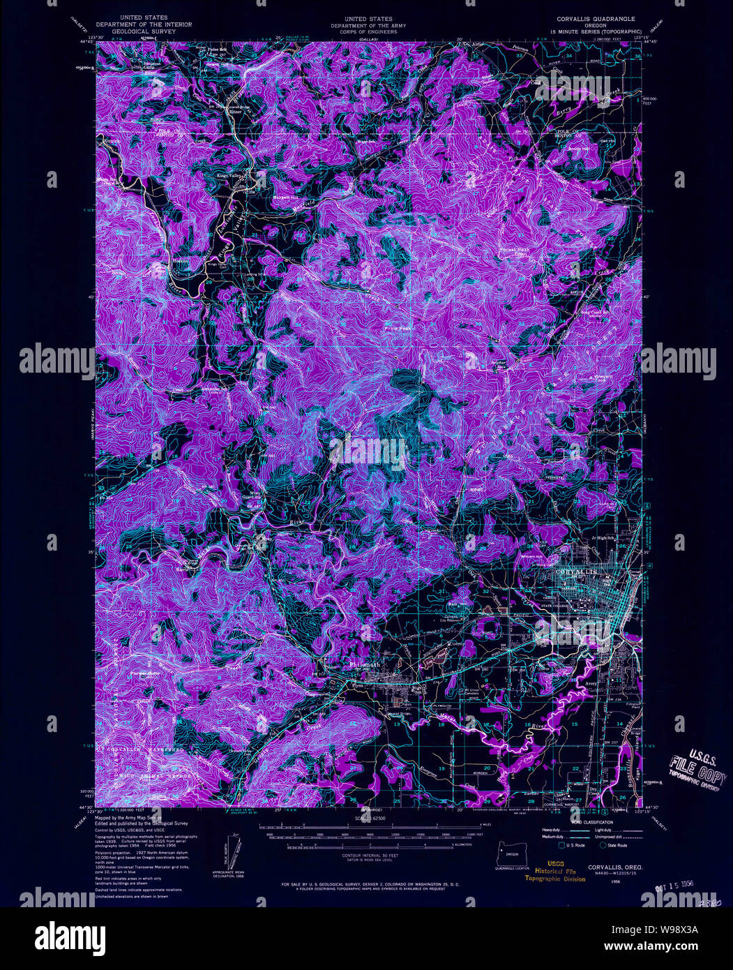 Map of corvallis hi-res stock photography and images - Alamy