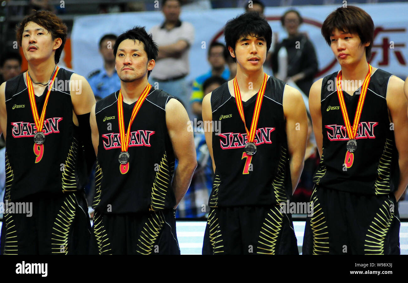 (From left) Takuya Kawamura, Shinsuke Kashiwagi, Takumi Ishizaki and Ryota Sakurai of Japan are ...