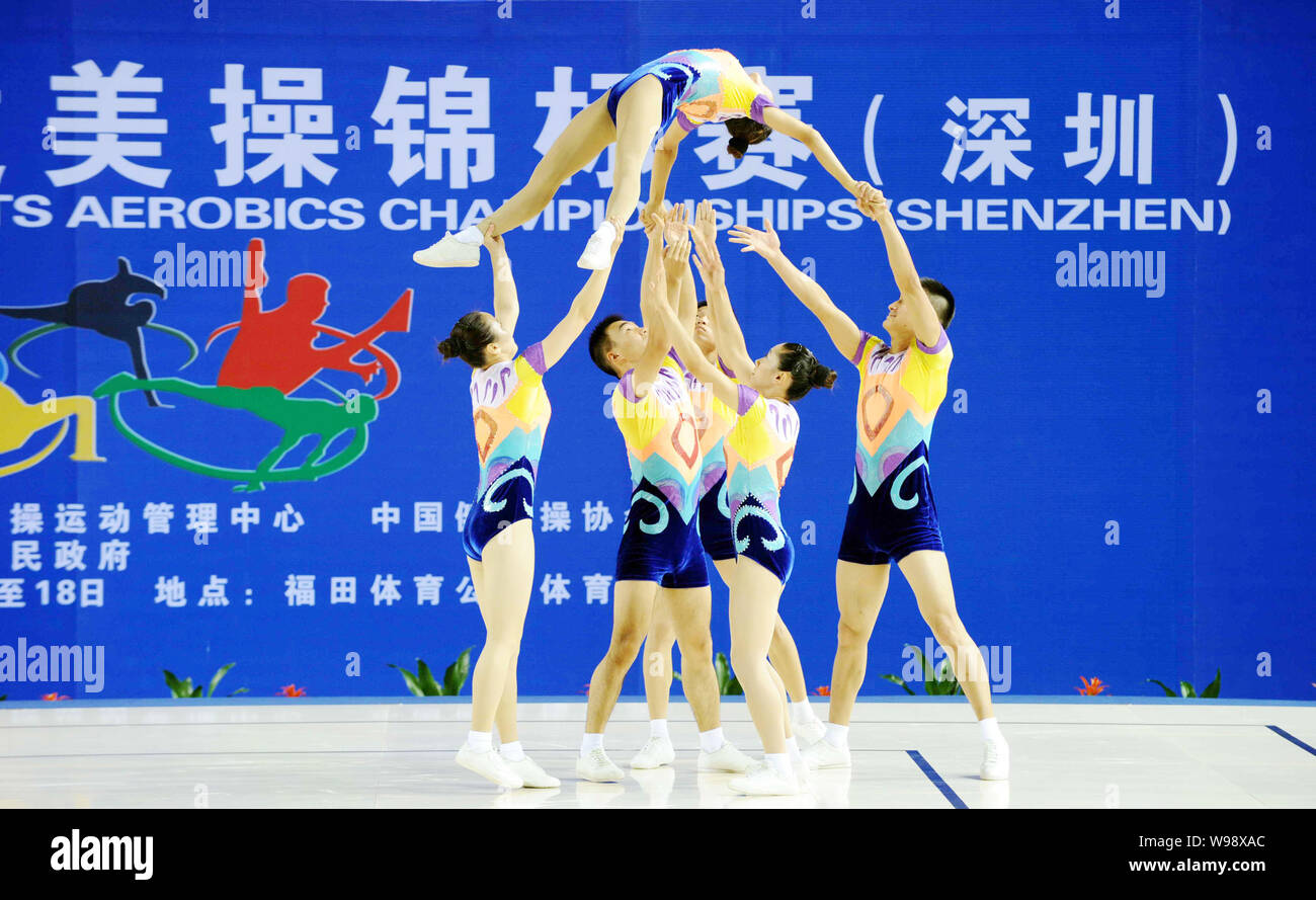 Aerobics teams from around the country compete in 2011 the National ...
