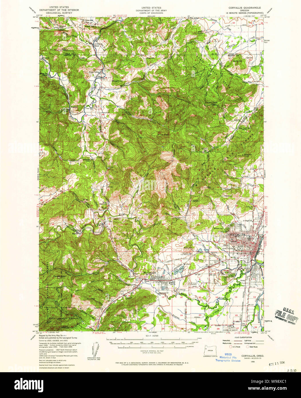 Map of corvallis hi-res stock photography and images - Alamy