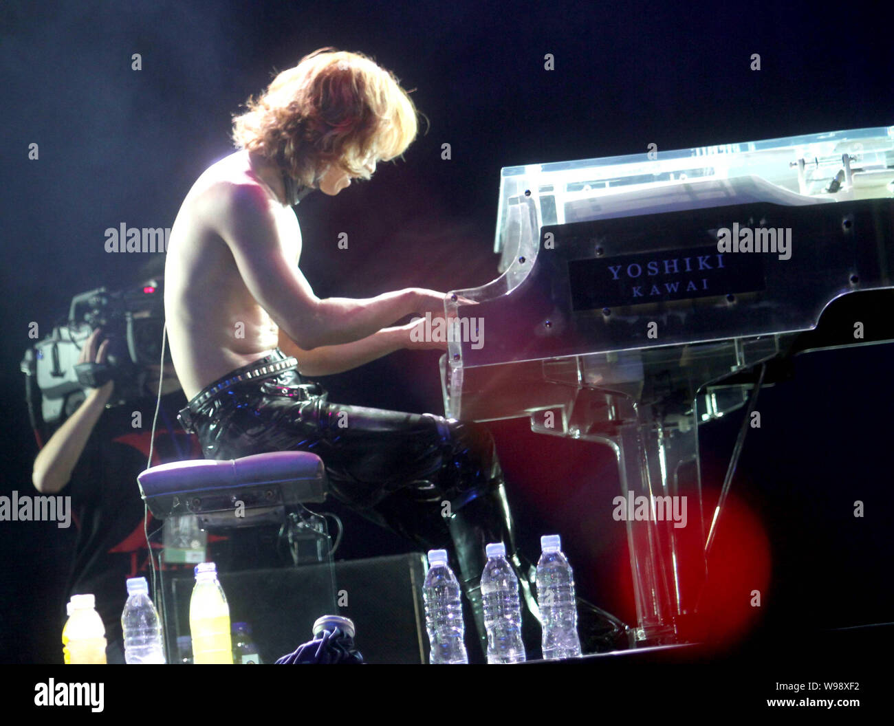 Yoshiki of Japanese heavy metal band X Japan performs in the X Japan ...