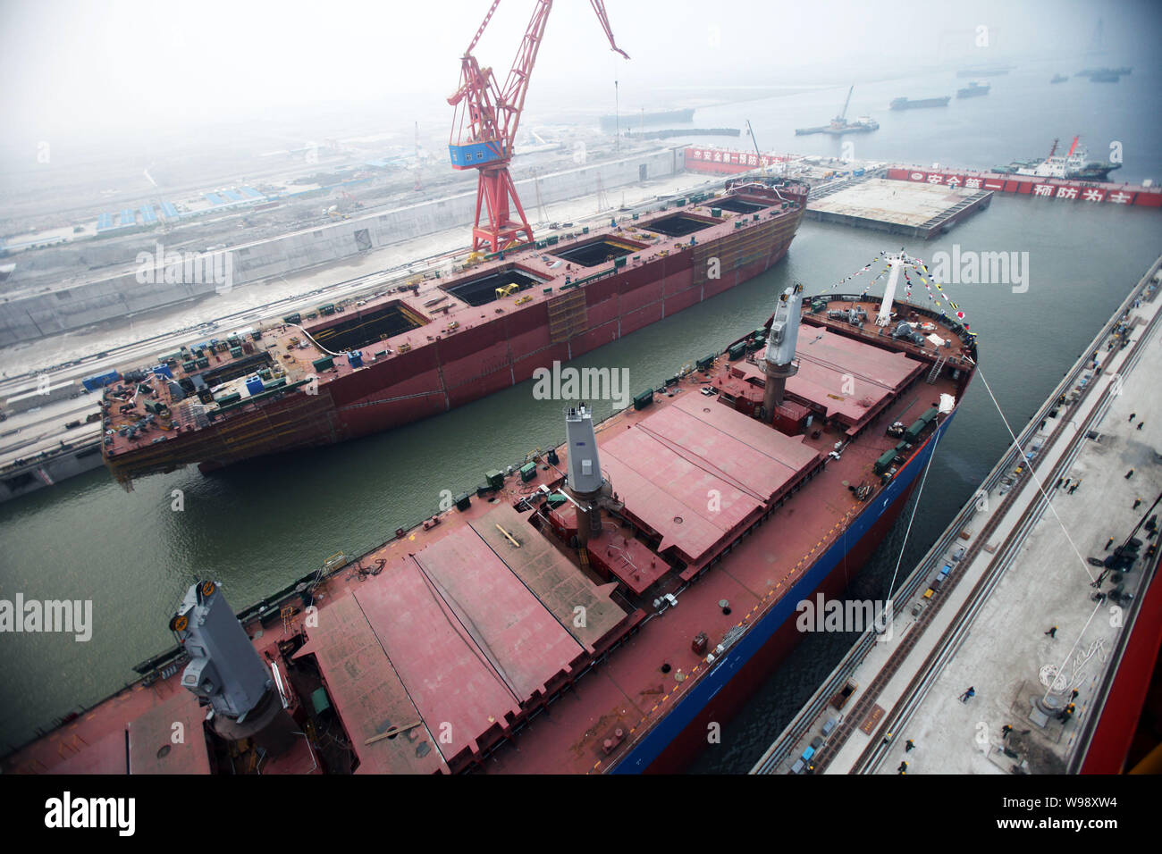 --File--View of a shipyard of China Shipbuilding Industry Corporation ...