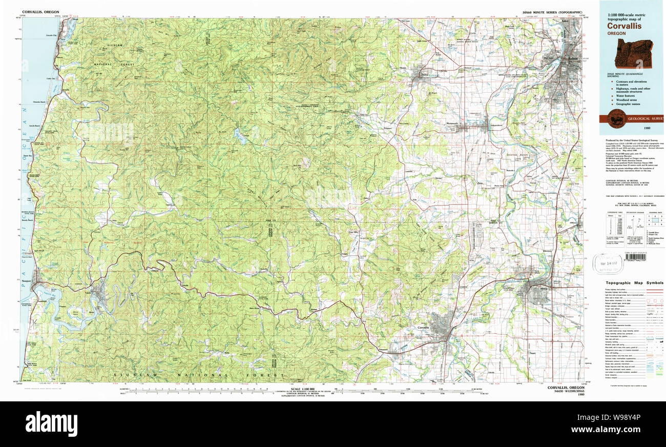 Map of corvallis hi-res stock photography and images - Alamy