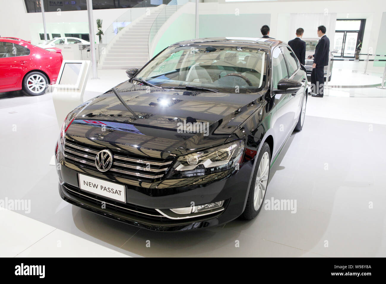 --FILE--The New Passat is seen on display at the stand of Shanghai ...