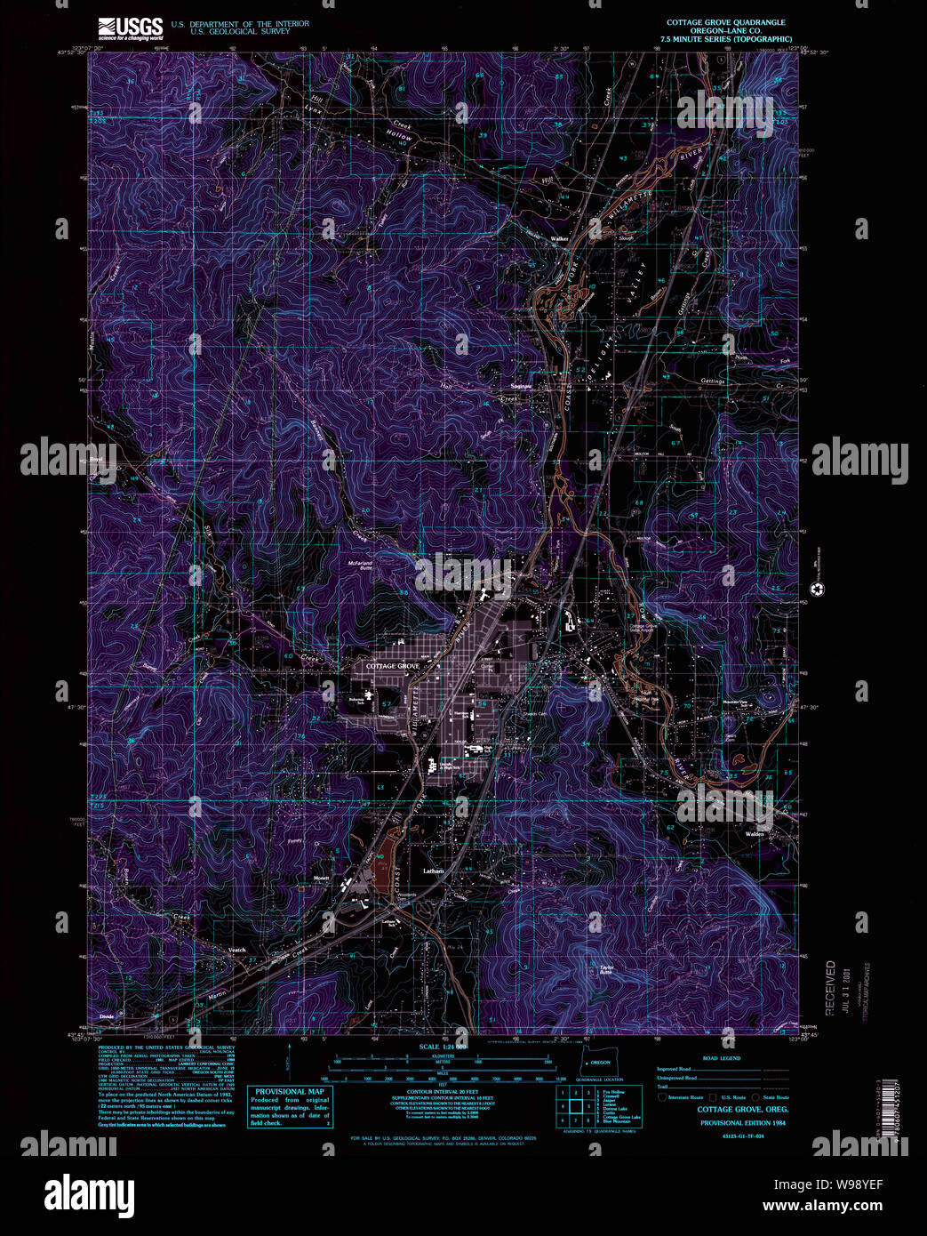 Map of cottage grove hi-res stock photography and images - Alamy