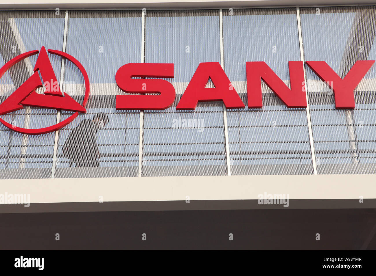 --File--The logo of Sany Heavy is seen at an industry fair in Shanghai ...