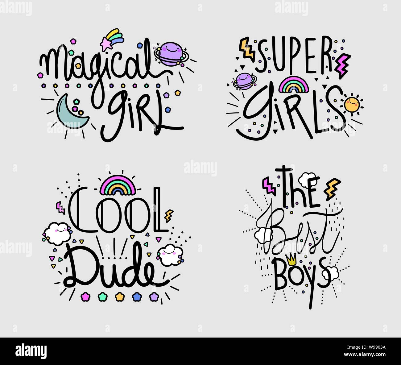 handwritten messages background set of words vector illustration Stock ...