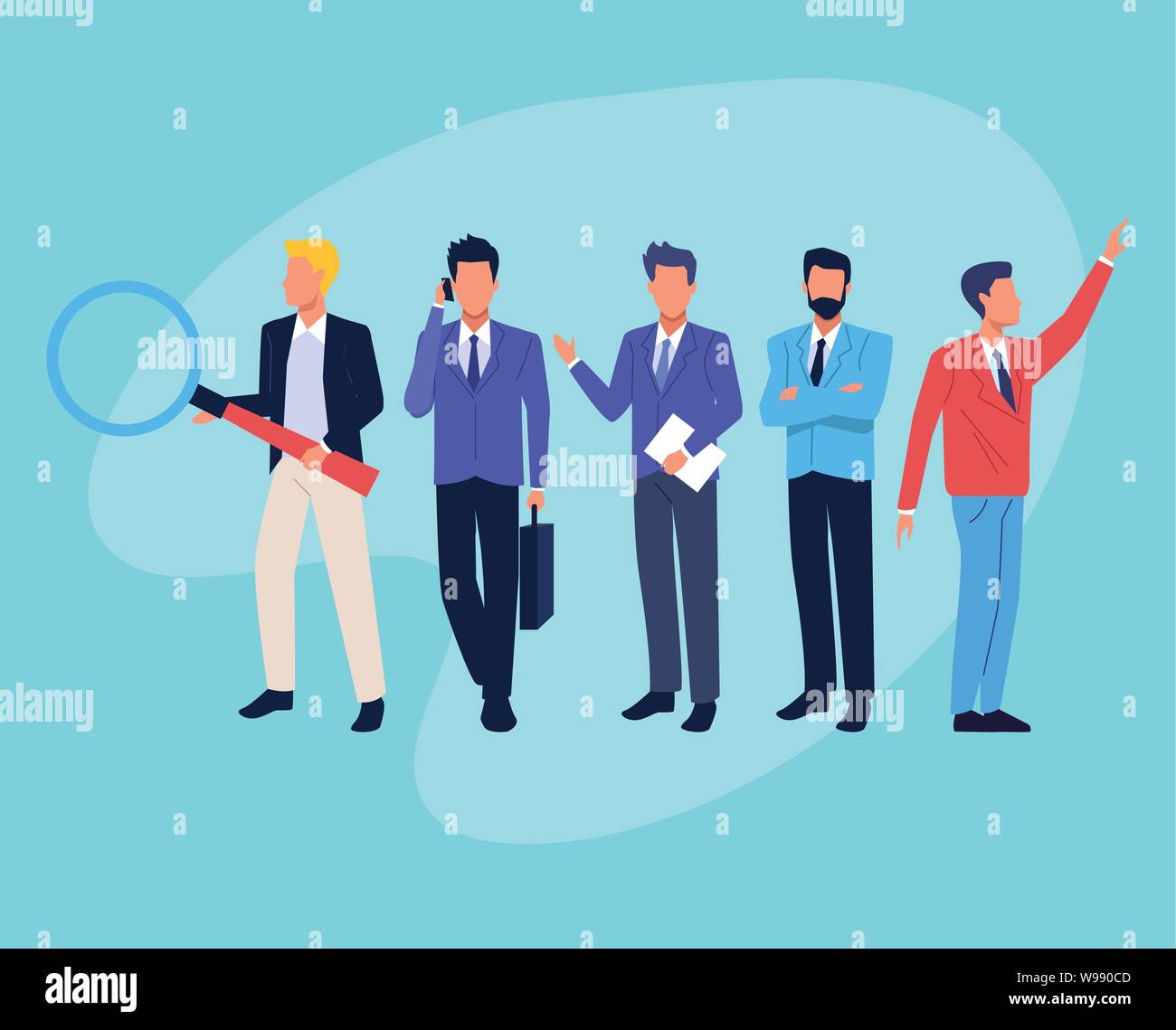 Executive business workers characters avatars Stock Vector Image & Art ...