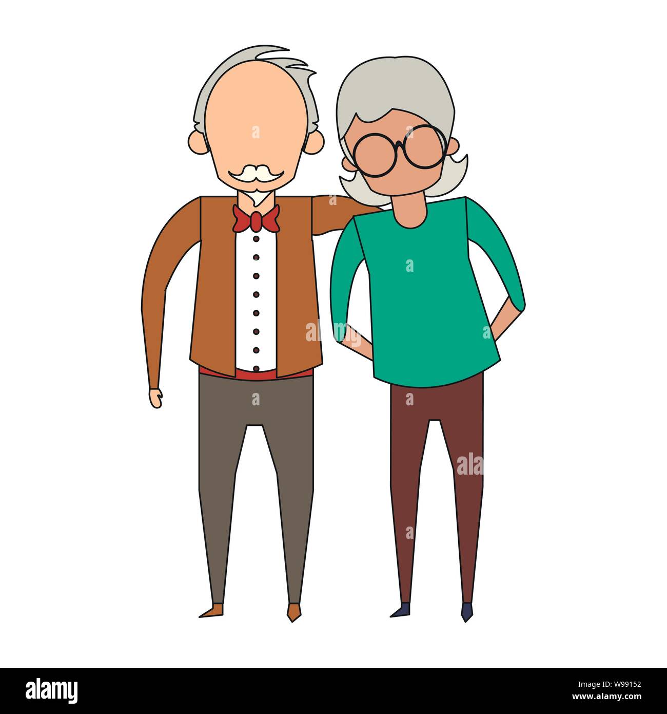 Aging People Cartoon