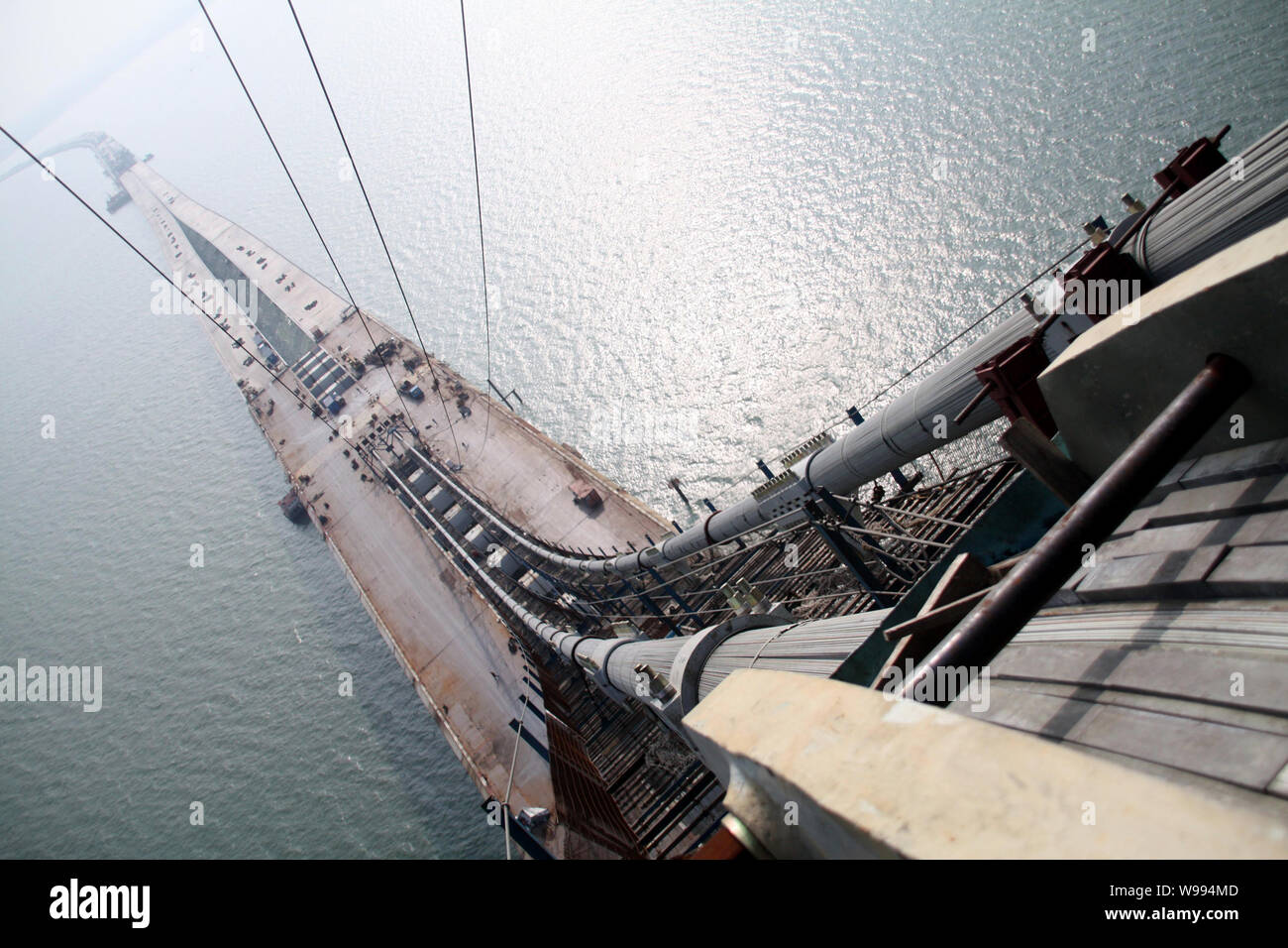 --FILE--The Qingdao Gulf Bridge, also known as the Qingdao Bay Bridge ...