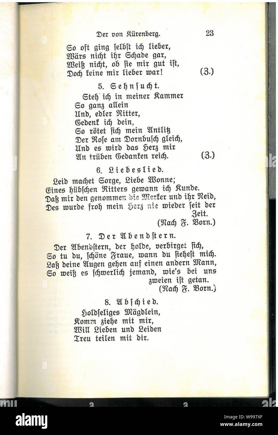 Deutscher Minnesang 023 Stock Photo - Alamy