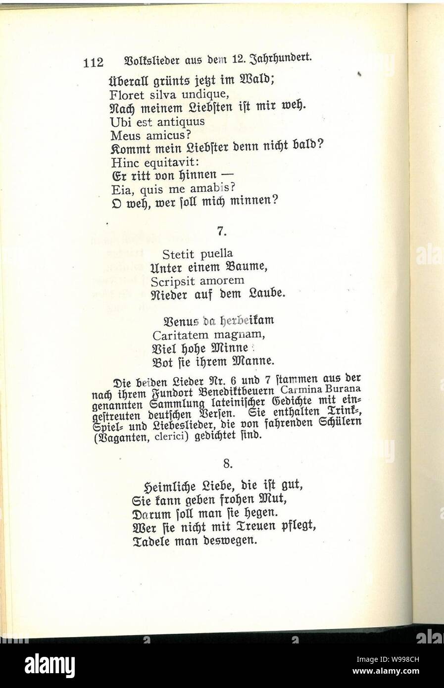 Deutscher Minnesang 112 Stock Photo - Alamy